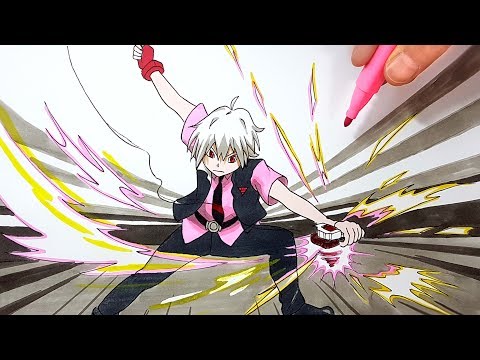 How to draw Shu Kurenai in Beyblade Burst Manga . Drawing Coloring Pages for Kids Tim Tim TV