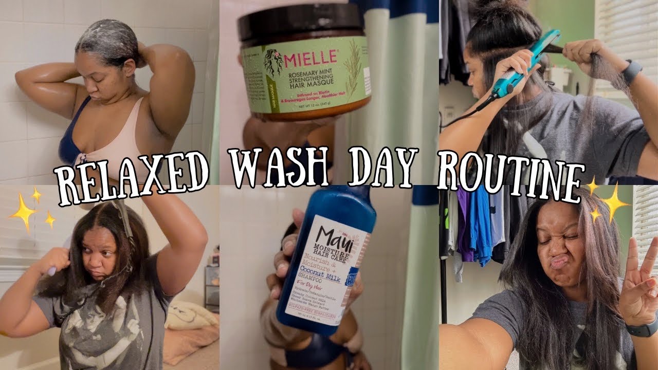 My Updated Relaxed Wash Day Routine - YouTube