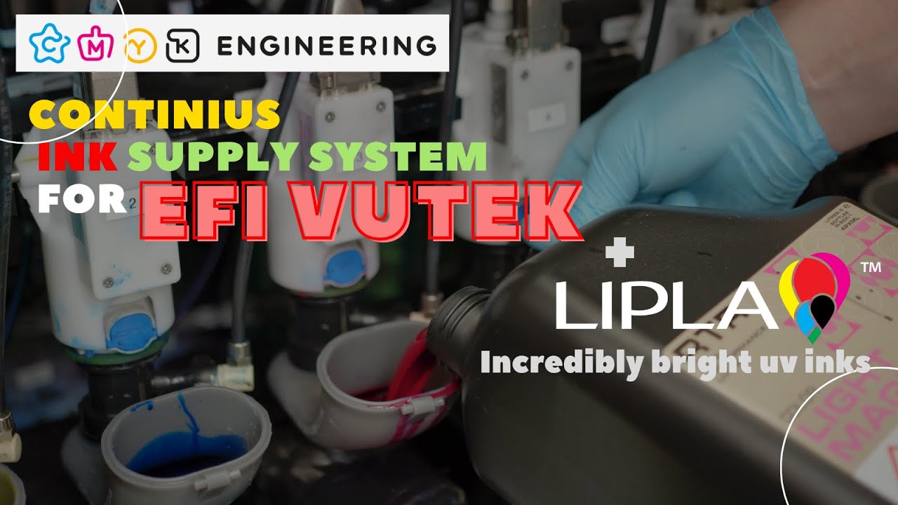 How to swap ink on an EFI Vutek printer. - YouTube