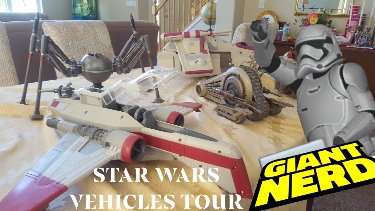 My MEGA Star Wars Vehicle Collection QUICK walk-through and tour - YouTube