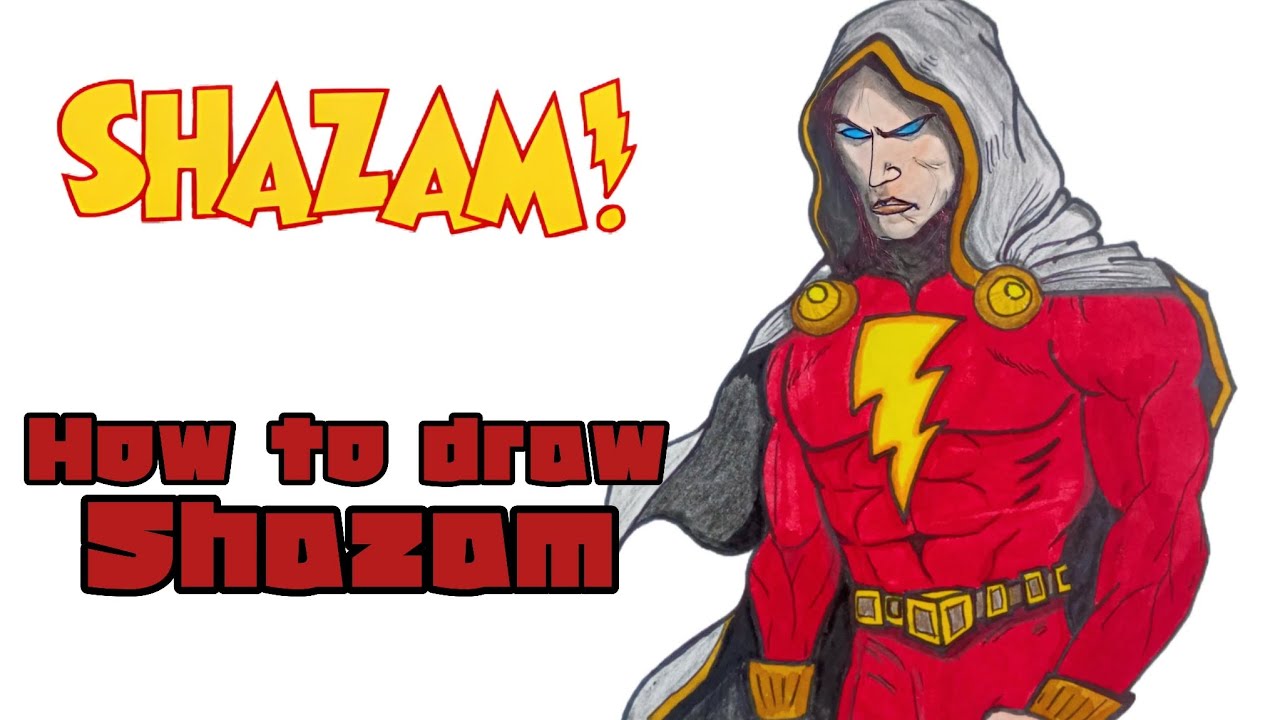 How to draw Shazam | Drawing Shazam - YouTube