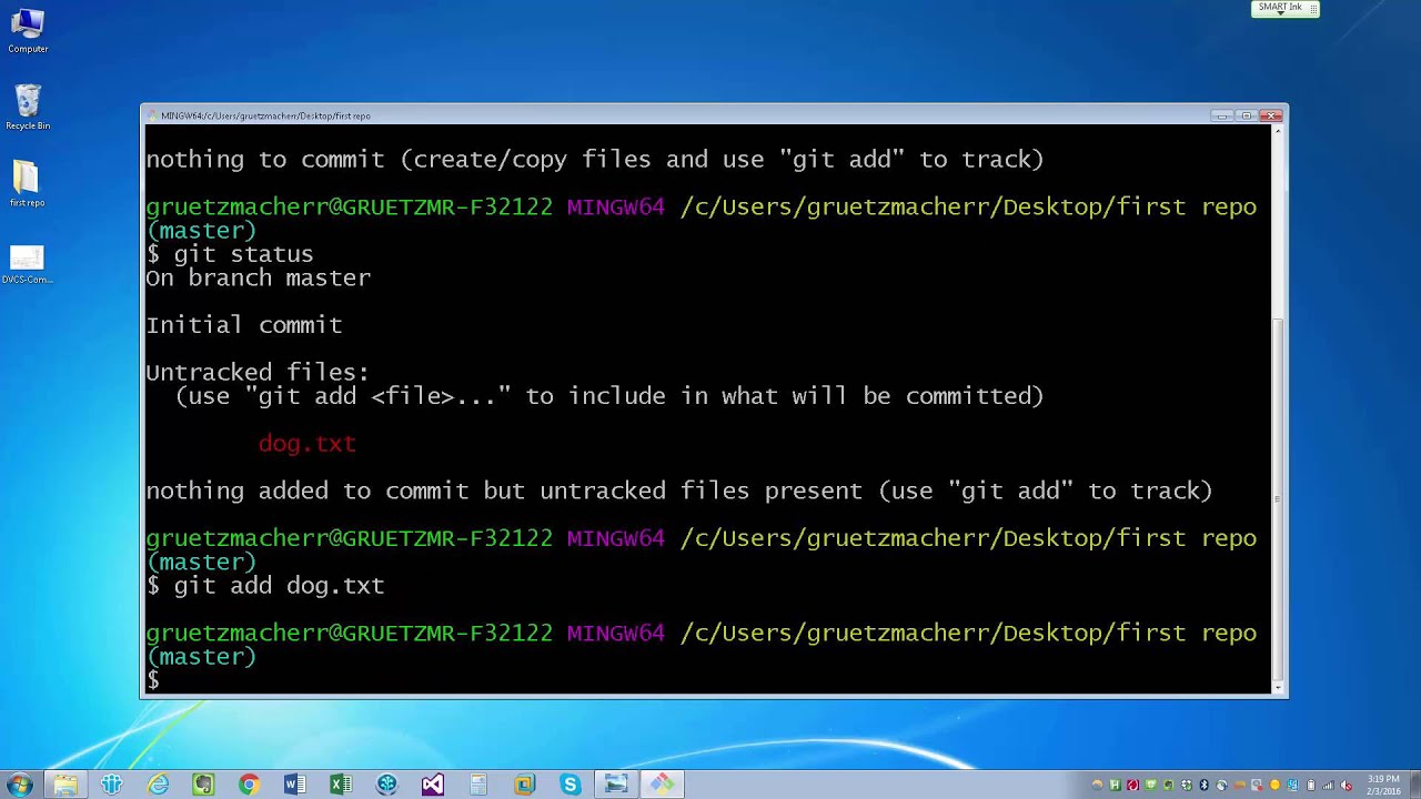 Basic Git Commands Part 1 - Youtube