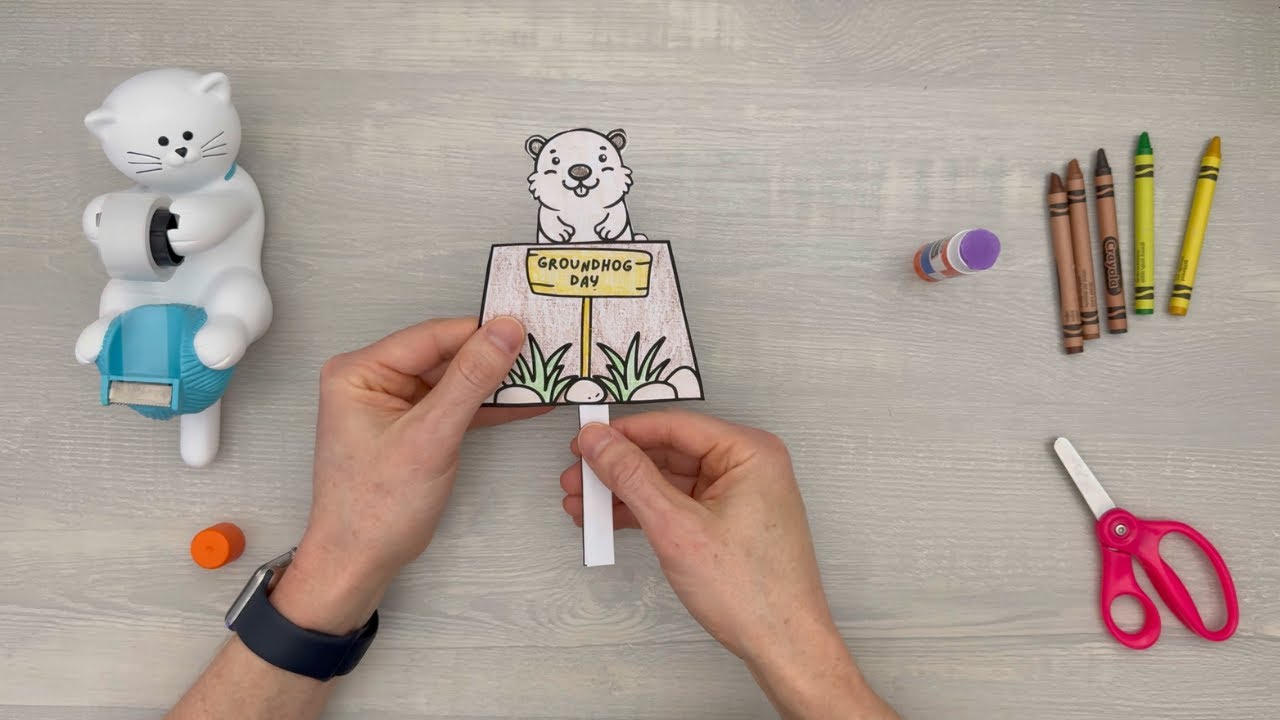 Easy Groundhog Day Pop-Up Craft for Kids! - YouTube