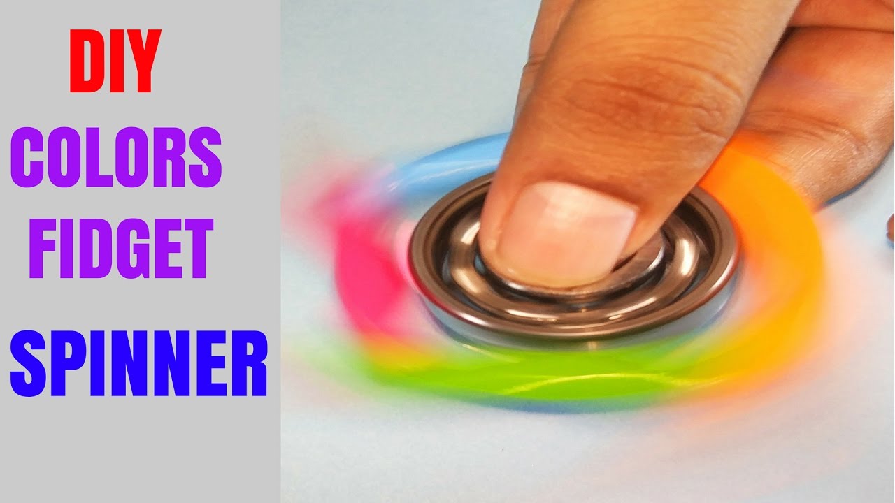 Rainbow Hand Spinner Fidget Toy. How to Make a Rainbow FIdget Spinner ...