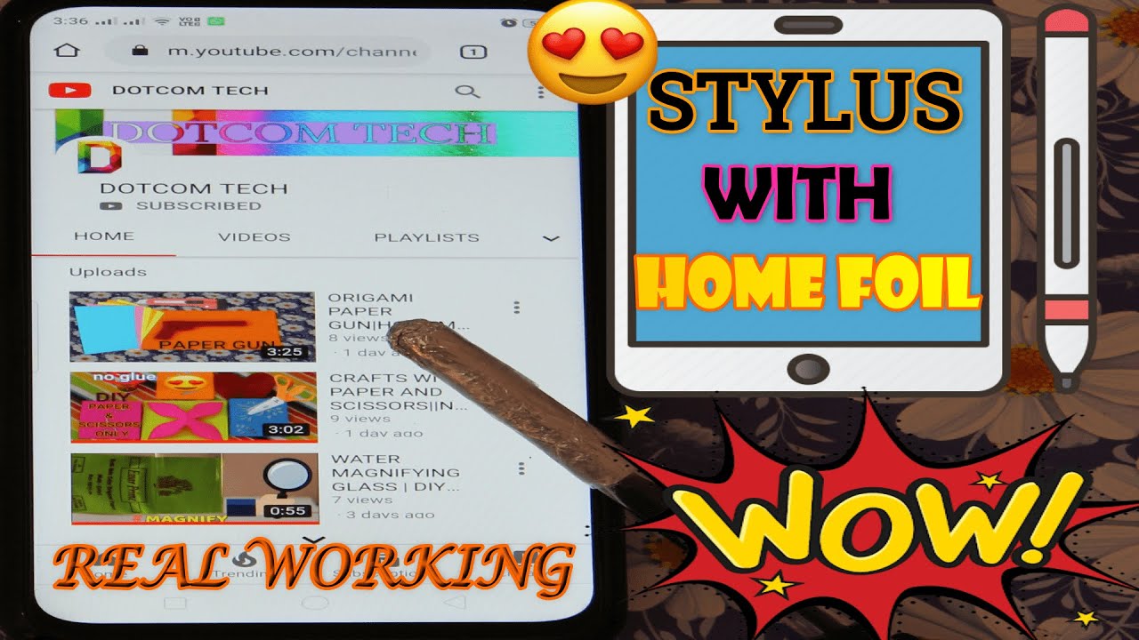 How To Make A Touch Screen Pen With Foil|| Android Mobile Phone Stylus ...
