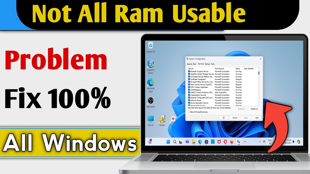 How To Fix Not All Ram Usable Problem On Windows 11, 10 & 7 Fixed 100% ...