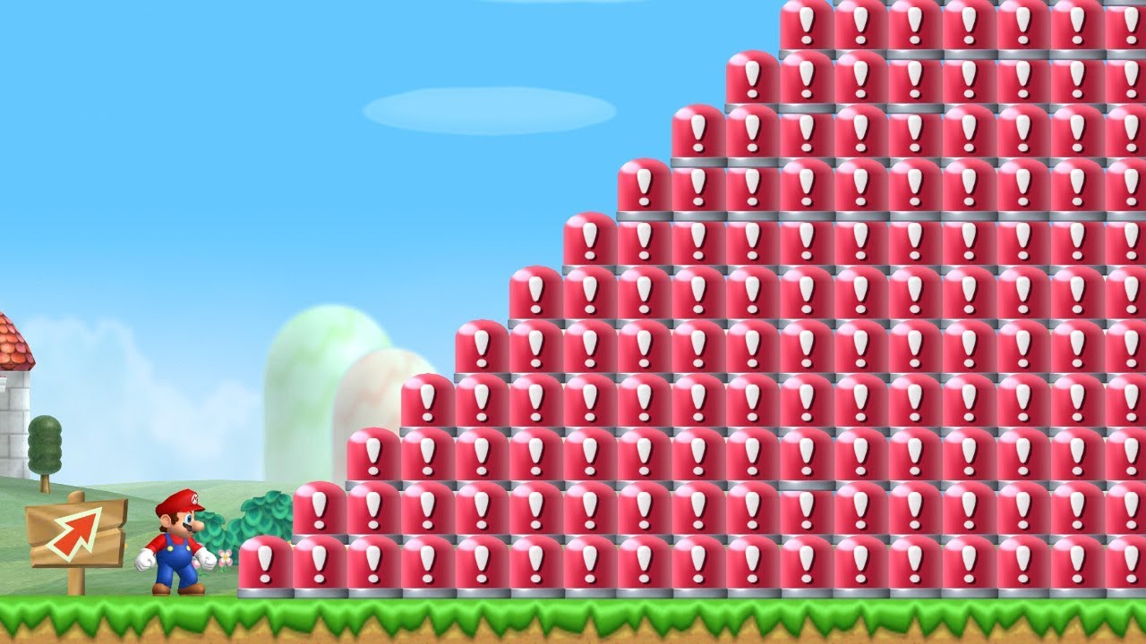 Can Mario Jump over 999 !-Switches in New Super Mario Bros. Wii ? - YouTube