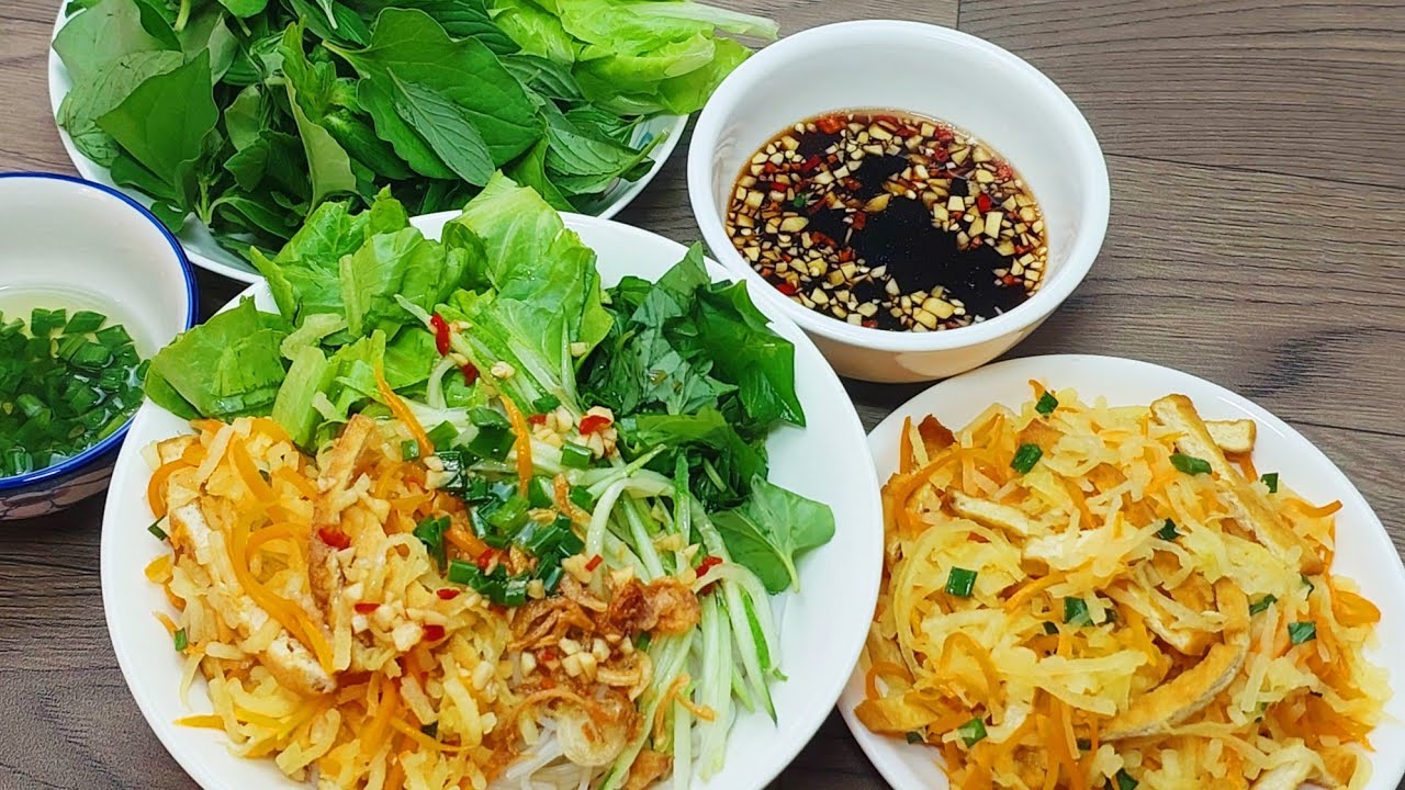 BÌ BÚN CHAY _Cách Làm Bì Bún Chay Đơn Giản Nhanh Gọn - YouTube