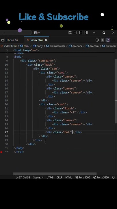 iphone 16 using HTML, CSS #coding #html #css #iphone16 #iphone - YouTube