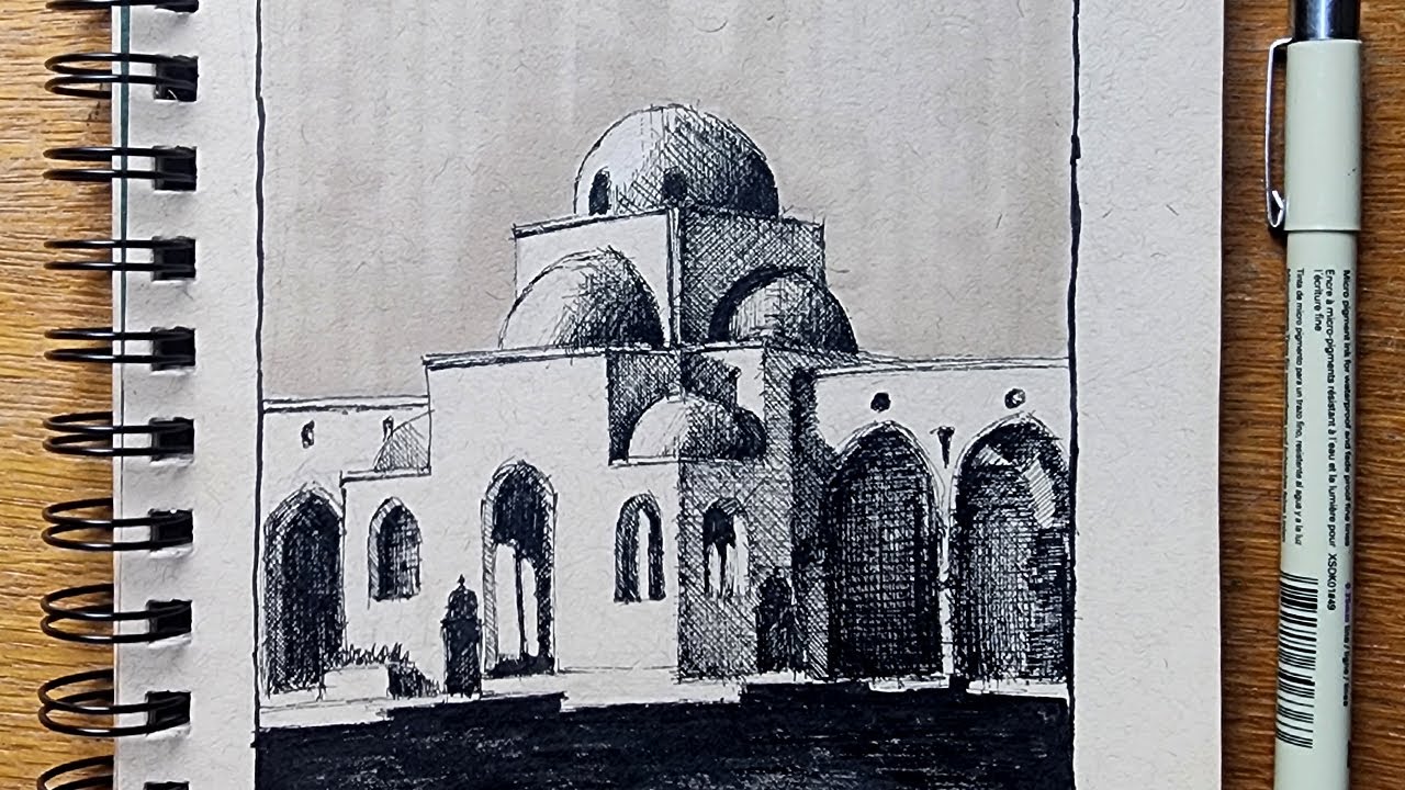 How to Draw a beautiful Sketch with a Pen! - YouTube