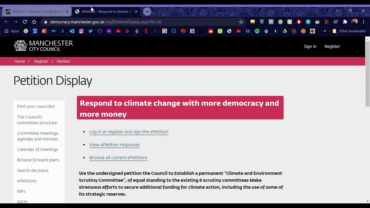 How to sign a MCC petition online - video guide - YouTube