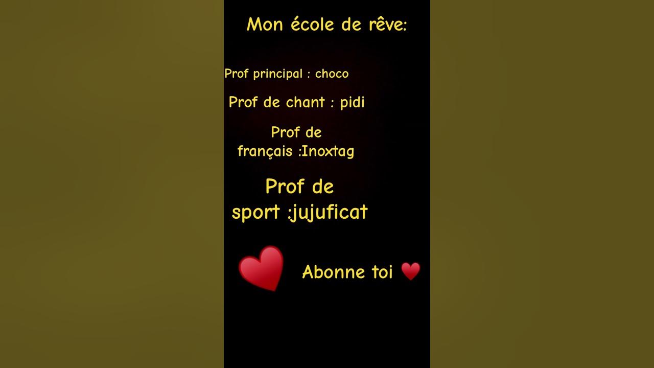 Mon école de reve 0: - YouTube