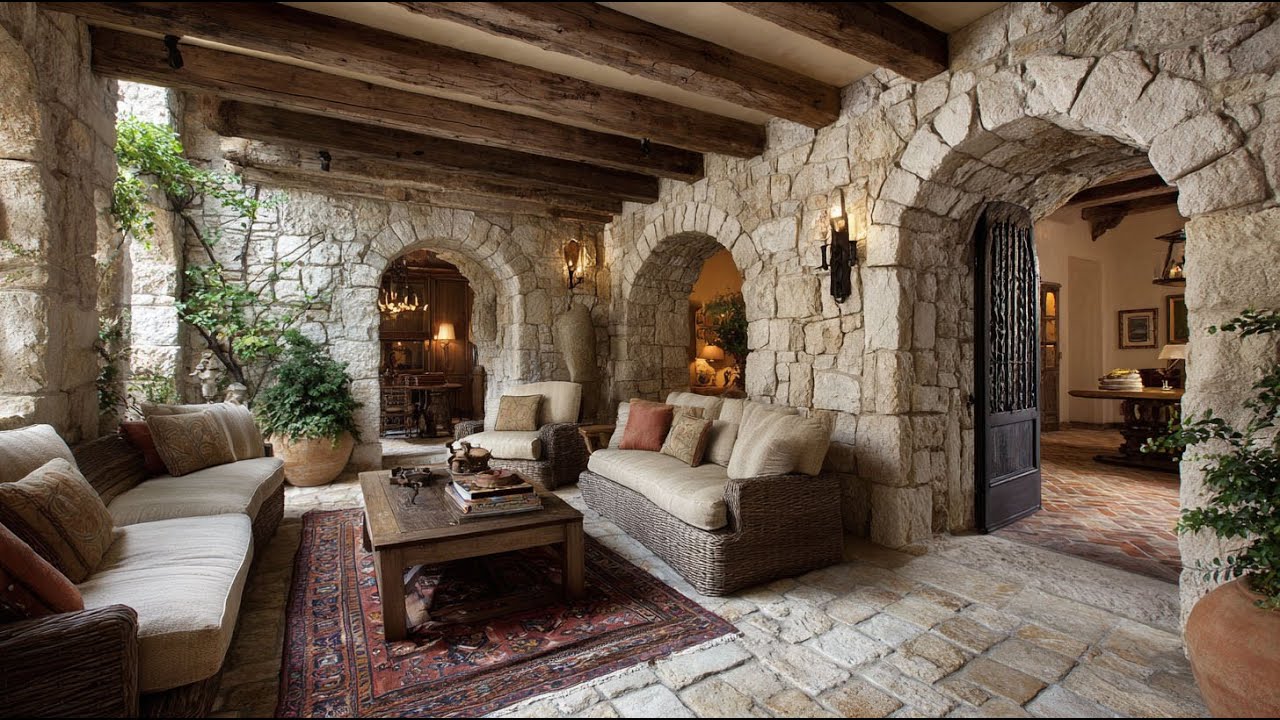 Cozy & Elegant: Mediterranean Rustic Living Spaces Inspiration - YouTube
