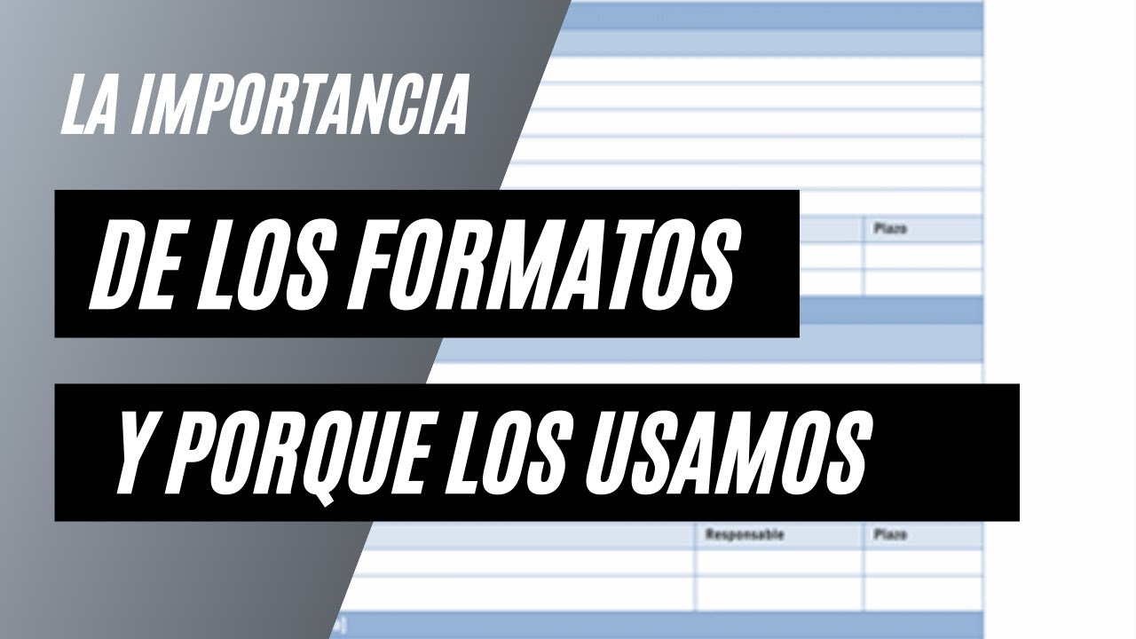 La importancia de los formatos y porque los odiamos (usamos) - YouTube