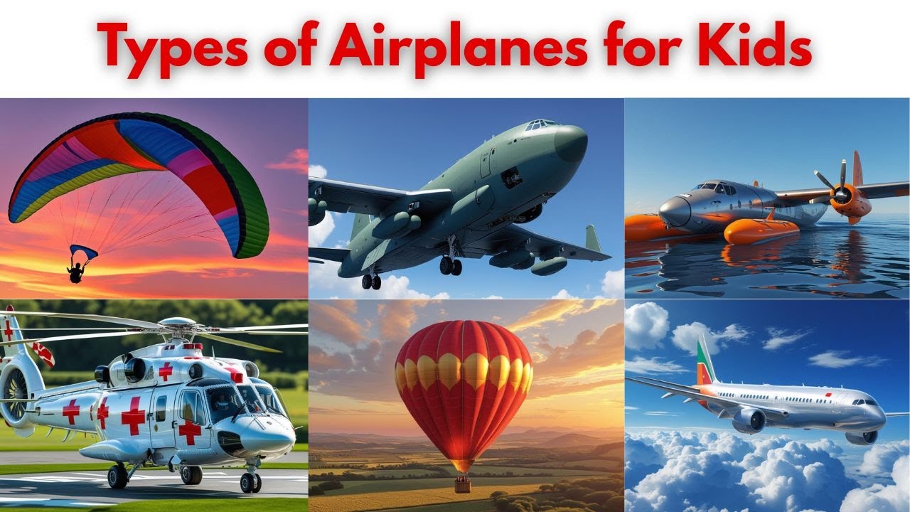 Top Airplanes for Kids | Types of Aircraft Explained | Fun Facts for ...