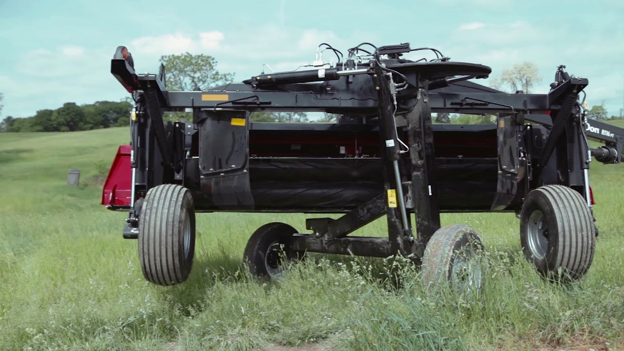 MacDon R113 Pivot Transport Mower Conditioner - YouTube