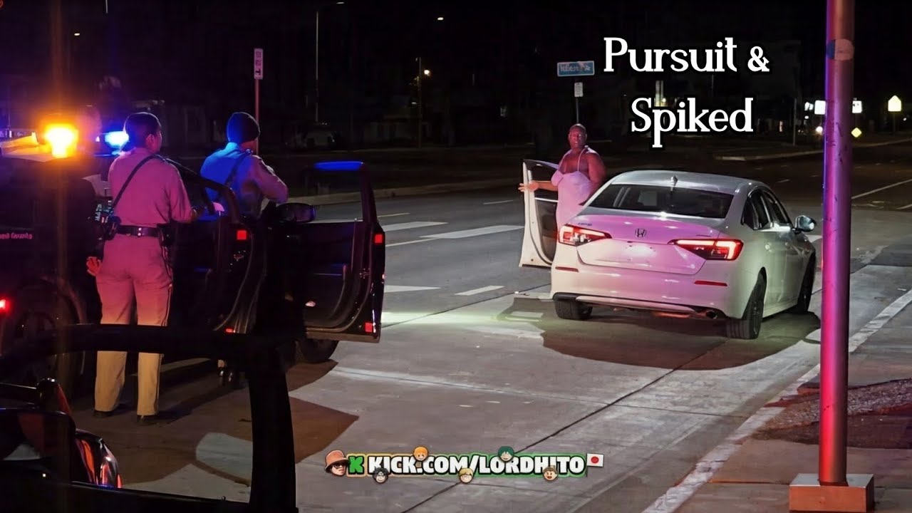 Lady runs from cops causing a slow speed pursuit. (No plates) - YouTube
