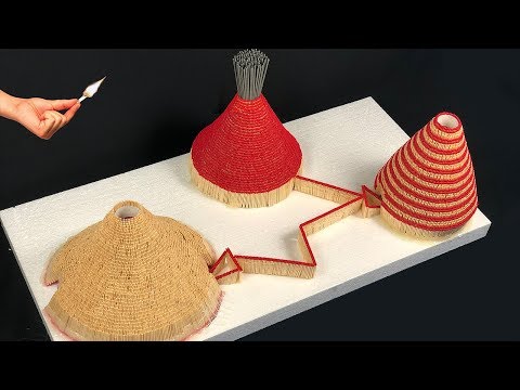 Three Successive Volcano Eruptions 🌋 Matches Chain Reaction Fire Art