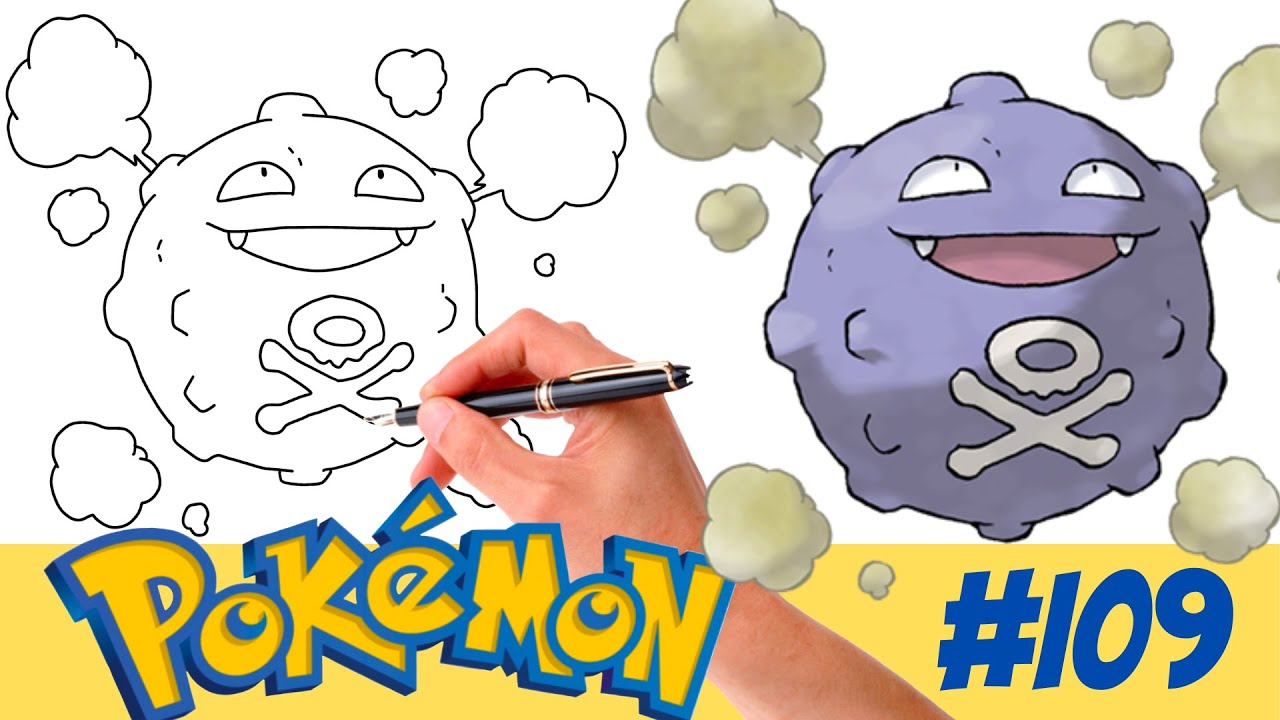Cómo dibujar KOFFING POKEMON #109 | FÁCIL | Generación 1 - YouTube