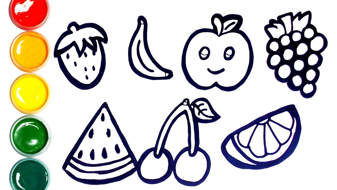 Let's learn to draw fruits together | A Rainbow of Fruits: Drawing and ...