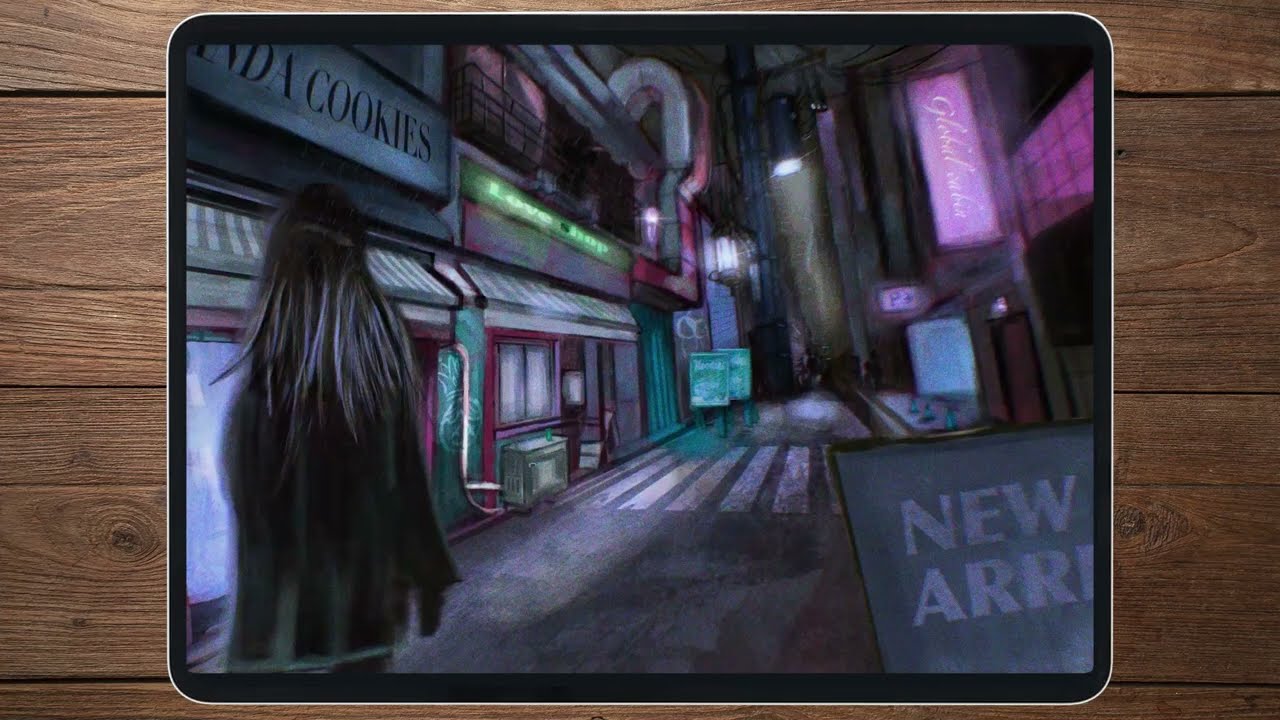 City at Night Drawing | Procreate time-lapse - YouTube