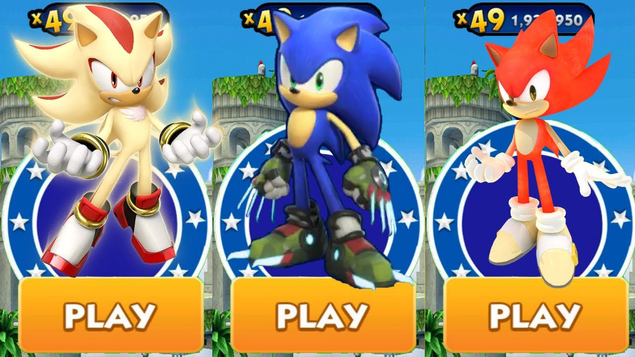 Sonic Dash - Boscage Maze Sonic vs Fire Red Sonic vs Super Shadow vs All Bosses Zazz Eggman ...