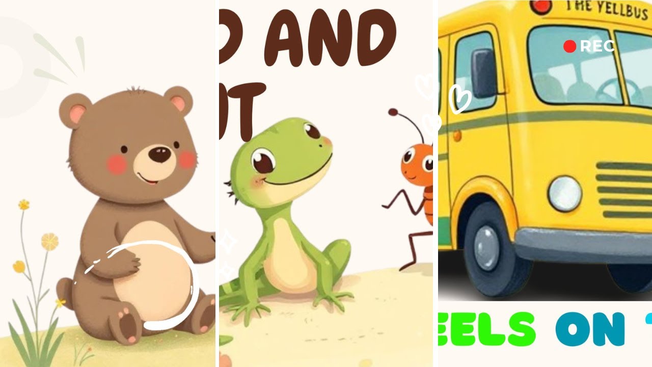 Compilation: Wheels on the Bus, The Lizard and Ant, The Bear and Bee ...