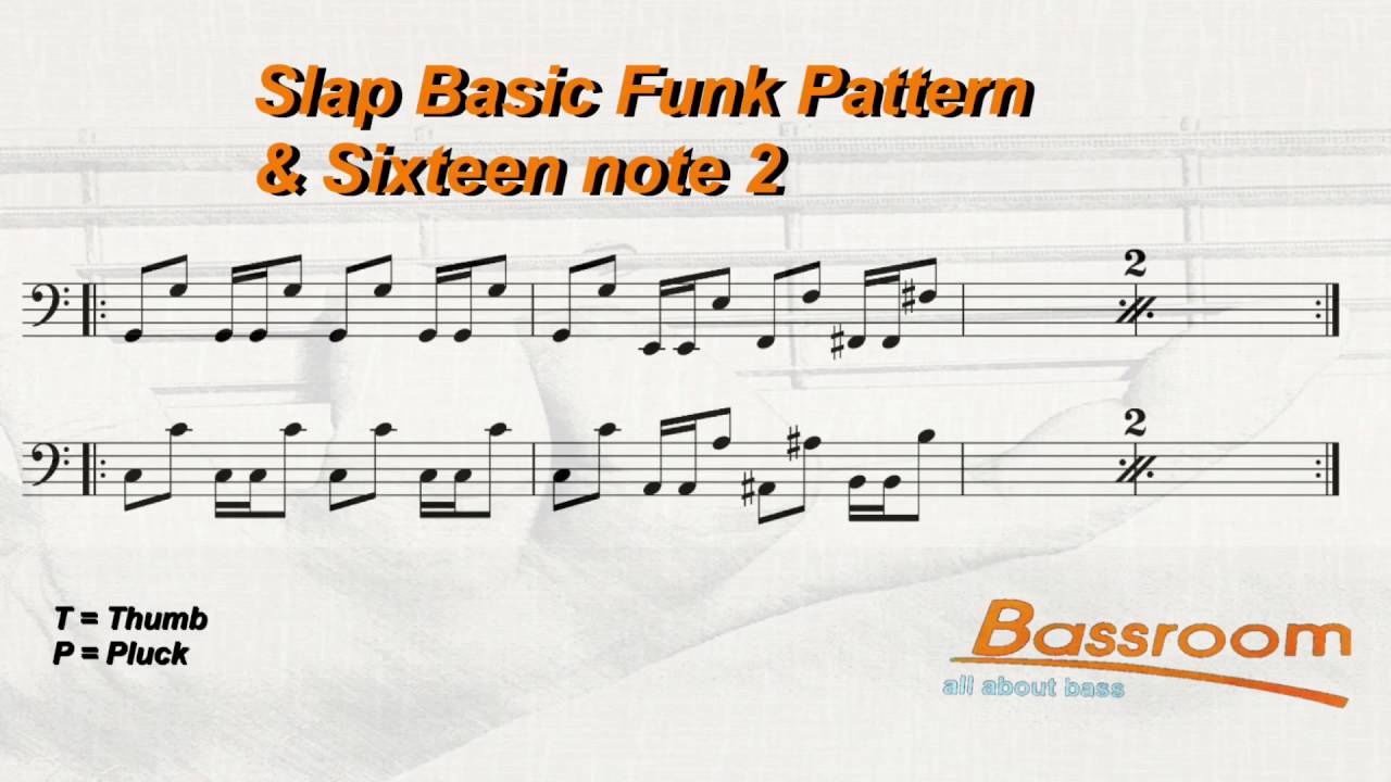 Slap Basic Funk Pattern&Sixteen Note2 - YouTube