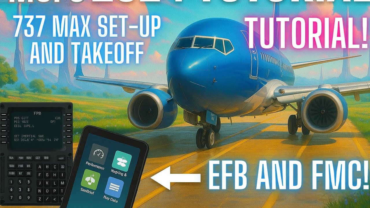 737 MAX Full Takeoff Tutorial! : From FMC and EFB Set-Up to Gear up! : MSFS 2024 - YouTube