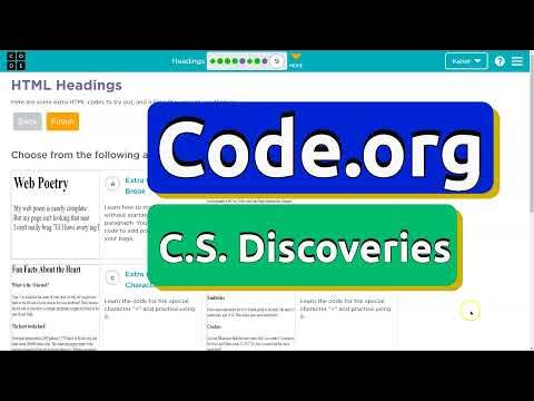 Code.org Lesson 3.9A Headings | Tutorial with Answers | Unit 2 Web ...