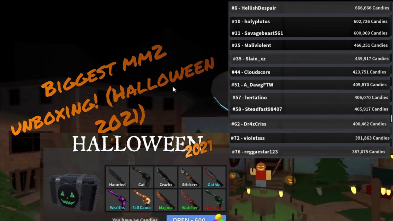 unboxing 7k (4 million candies)boxes in mm2! (halloween 2021) - YouTube
