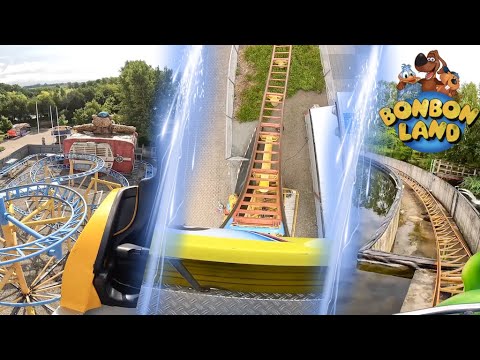 All Roller Coasters at BonBon-Land | 4K Onride POV