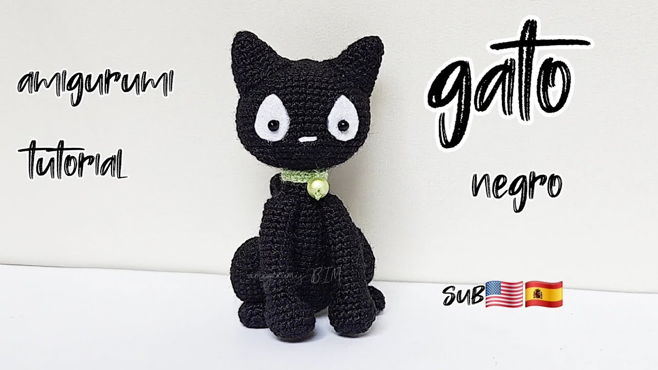 GATO NEGRO a crochet #amigurumi #tutorial SUB 🇪🇸🇺🇲 #facil - YouTube