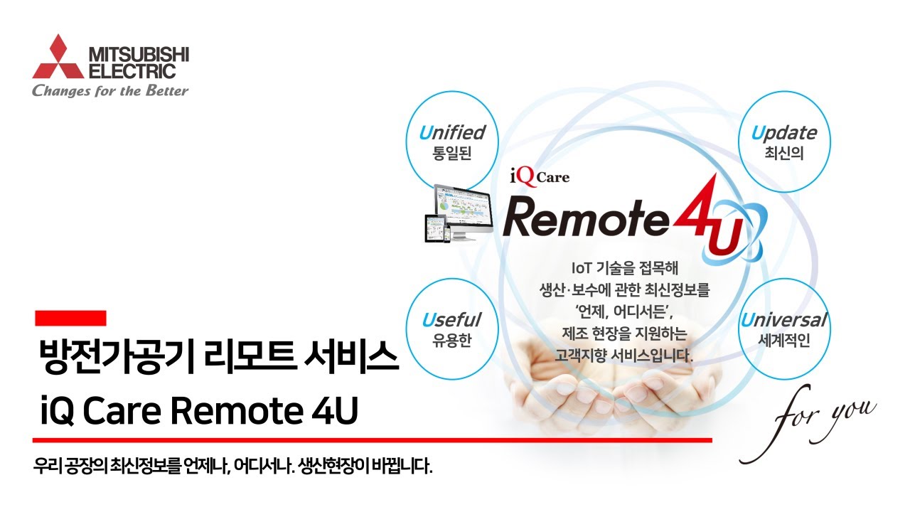 [미쓰비시전기] 방전가공기 리모트 서비스 iQ Care Remote4U - YouTube