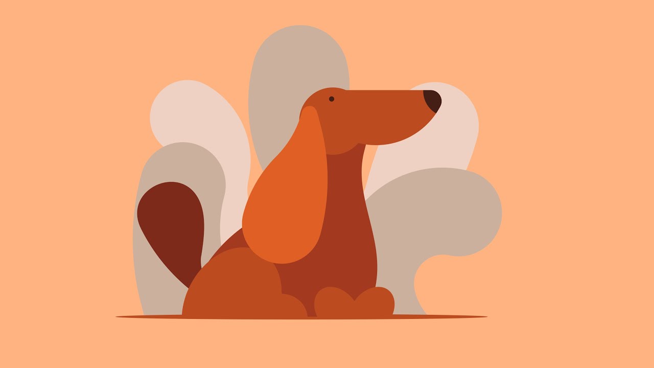 Create a Flat Design Brown Dog with Inkscape - YouTube