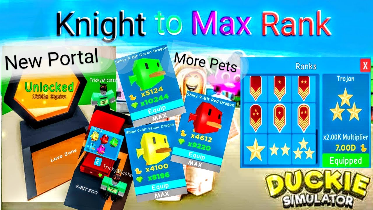 Max Rank Achieved // Duckie Simulator \\ Roblox - YouTube