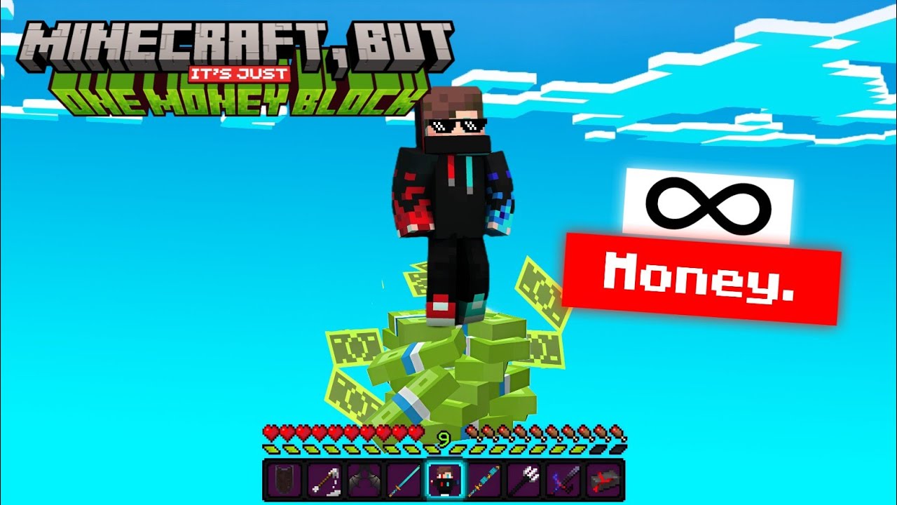 Minecraft But There Is Money One Block | GamerBhai - YouTube