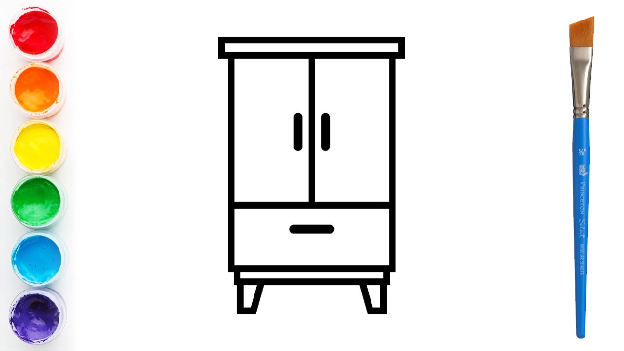 Cabinet Drawing, Painting and Coloring for kids and toddlers | Draw ...