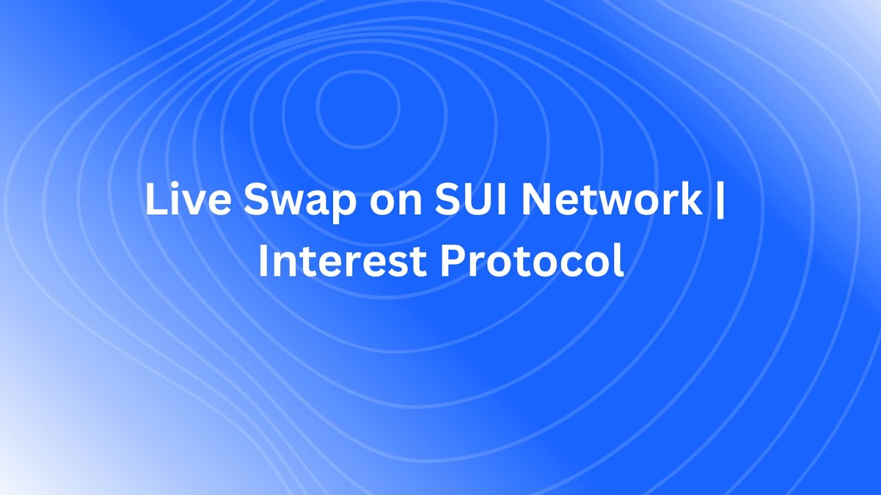 Live Swap on SUI Network | Interest Protocol - YouTube