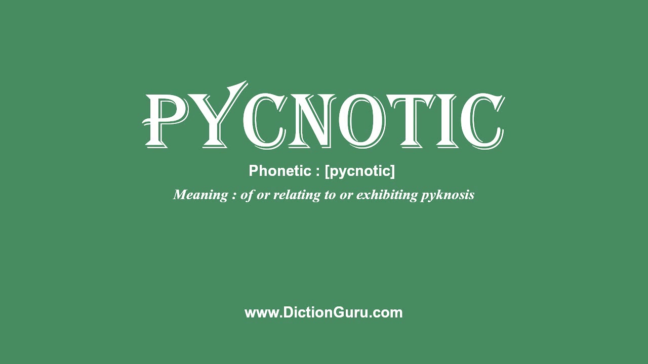 pycnotic: Pronounce pycnotic with Meaning, Phonetic, Synonyms and ...
