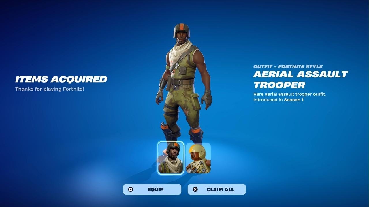 BUYING THE OG AERIAL ASSAULT TROOPER SKIN - YouTube