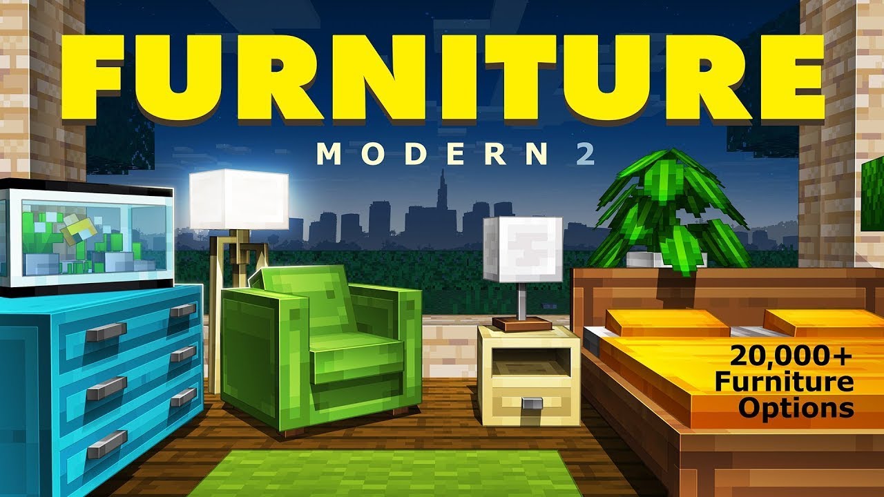 Minecraft con mas de 20,000 muebles modernos (Furniture Modern 2) - YouTube