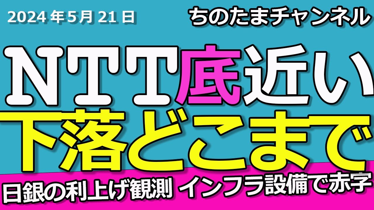 NTT株下落止まるか。日銀の利上げ観測。インフラ企業はキツイか。損保祭りも陰線。エントリーむずい。#ntt #三菱ufj #東京海上 #ms&ad #SOMPO - YouTube