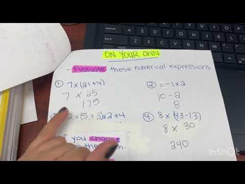 5th grade : Lesson 3 Evaluating Numerical Expressions - YouTube