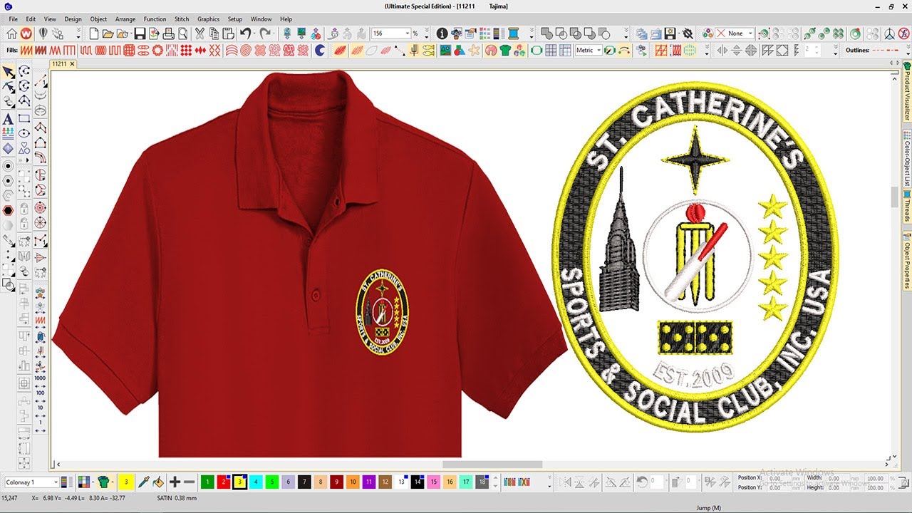 Sports Social Club Embroidery logo for Polo Shirt . - YouTube