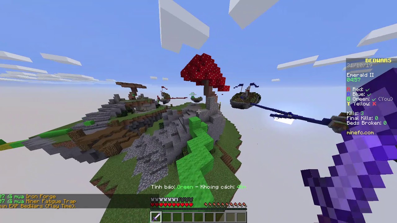 Minecraft Bedwar #1: Combackkk with friends!!!!!!! - YouTube