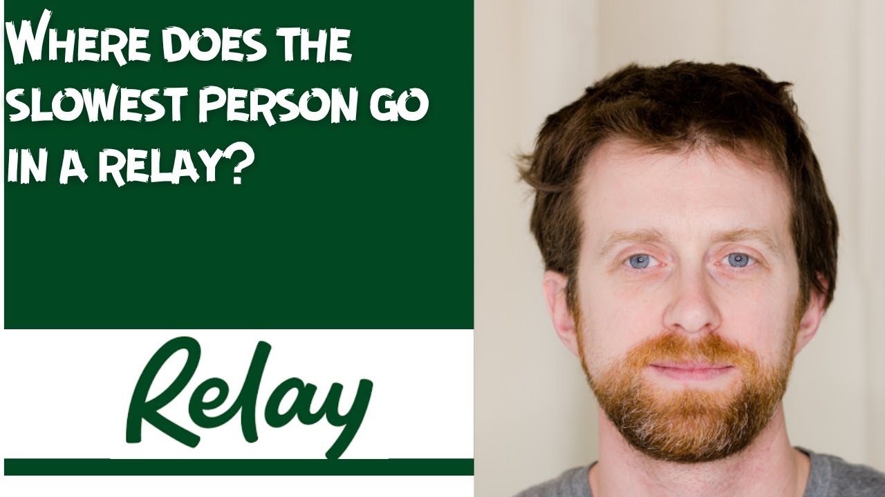 Where does the slowest person go in a relay - YouTube