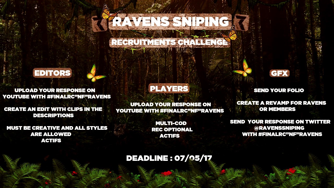 Recruitements Challenge Ravens Sniping Clan-tag "NF" - YouTube