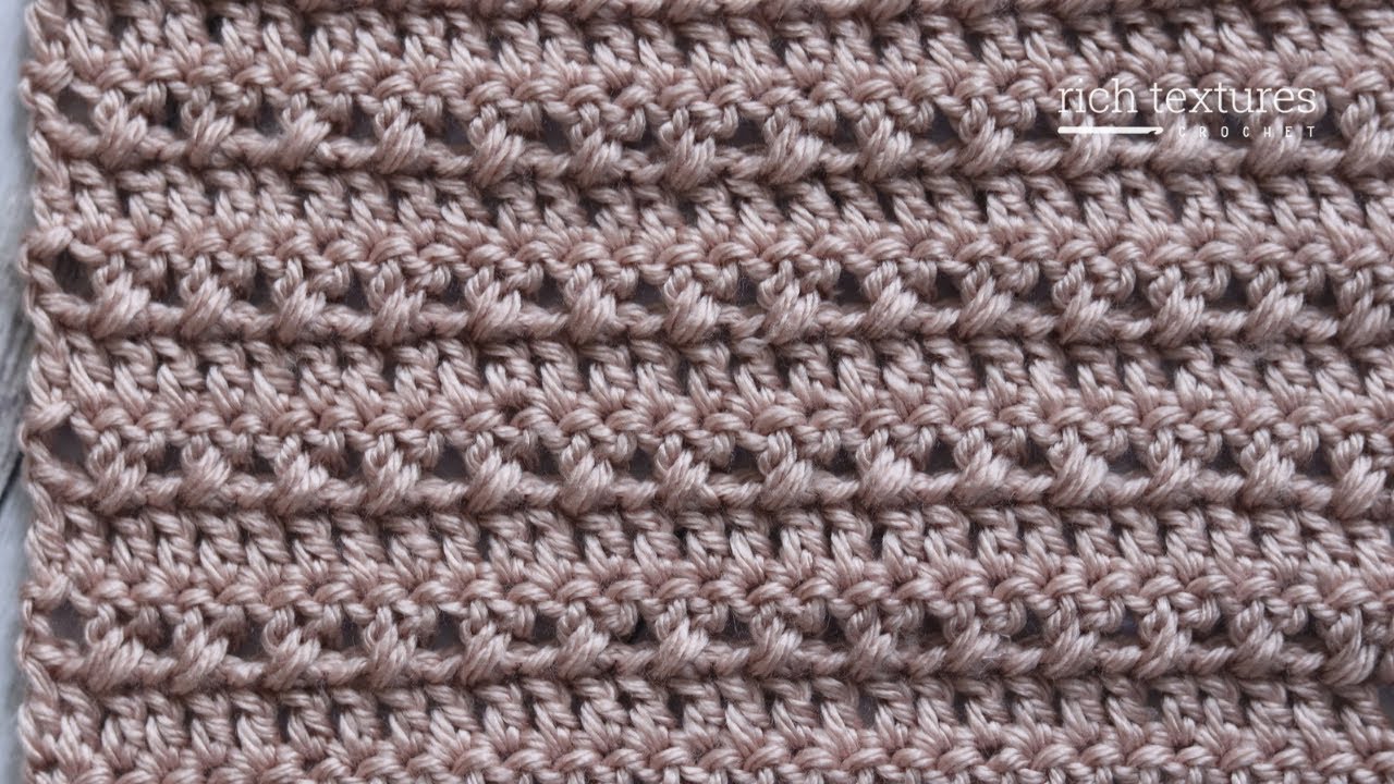 Crossed Lines Stitch | How to Crochet - YouTube