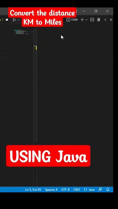 Convert The Distance Kilometers to Miles Using Java #coder #coders #computer #shorts #solution ...